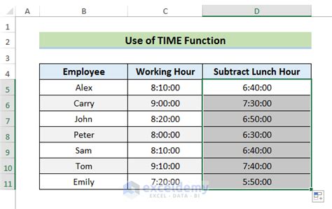 How To Subtract Time In Excel 10 Quick Methods Exceldemy