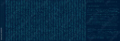 Abstract Blue Binary Software Programming Code Background Random Parts