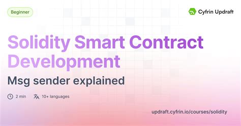 Solidity Smart Contract Development Msg Sender Explained