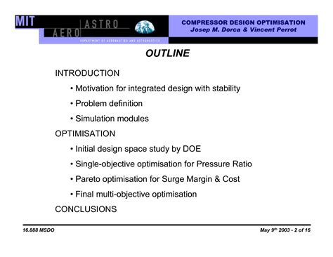 SOLUTION Multidisciplinary System Design Optimization Multi Disciplinary System Design