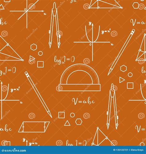 Mathematical Scientific Vector Seamless Pattern Stock Vector