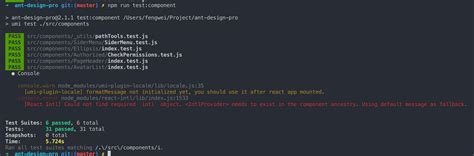 组件国际化后单元测试报错 · Issue 3376 · Ant Designant Design Pro · Github