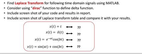 solved find laplace transform for following time domain