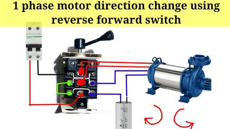 1-Phase Motor Direction change using Reverse Forward switch|How to change direction of 1-phase ...