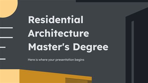 Residential Architecture Masters Degree