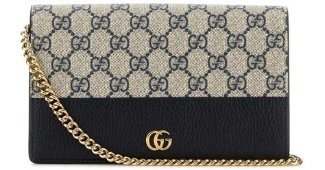 Gucci Gg Marmont Clutch In Gray Lyst