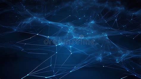 Light Nodes Pulsating In A Digital Matrix Depicting Data Intelligence And Cyber Connectivity