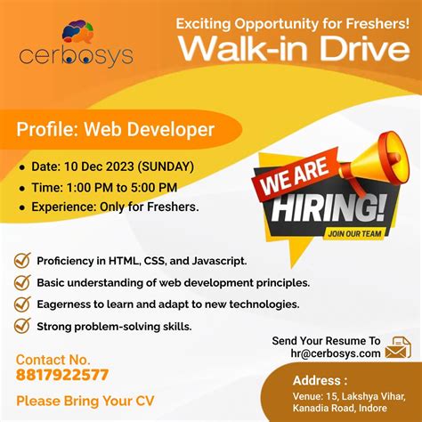 Cerbosys Technologies Pvt Ltd On Linkedin Career Jobs Developers Webdeveloper