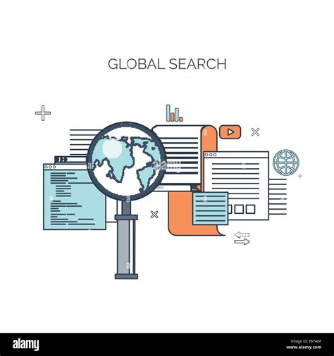 Vector Illustration Flat Computing Background Programming Coding Web Development And Search