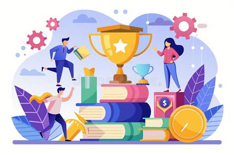 A Vibrant Illustration Showcases Individuals Celebrating Learning