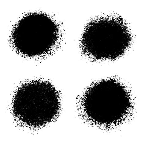 Premium Vector Circle Brush Splatter Texture Set