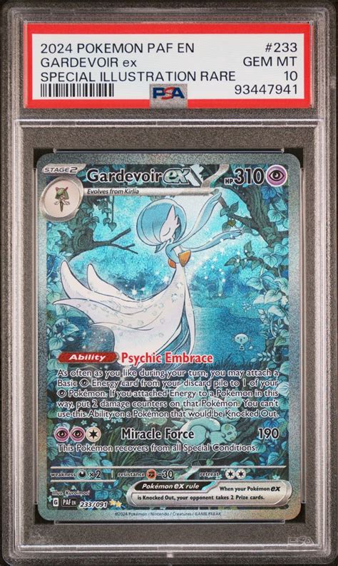2024 Pokemon Paldean Fates 233 091 Gardevoir Ex Sir Psa 10 Boomerang