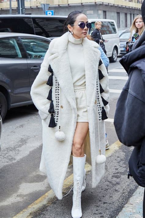 Yoyo Cao Before Max Mara Fashion Show Milan Fashion Week Street Style