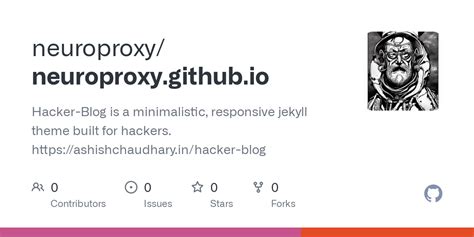 Github Neuroproxy Neuroproxy Github Io Hacker Blog Is A Minimalistic Responsive Jekyll Theme
