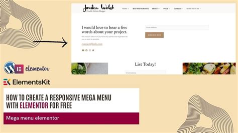 Mega Menu Elementor Mega Menu With Elementskit Lite Youtube