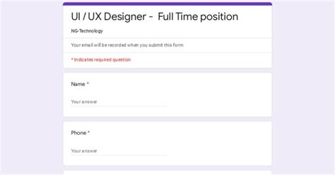 Ng Technology On Linkedin Ui Ux Designer Full Time Position