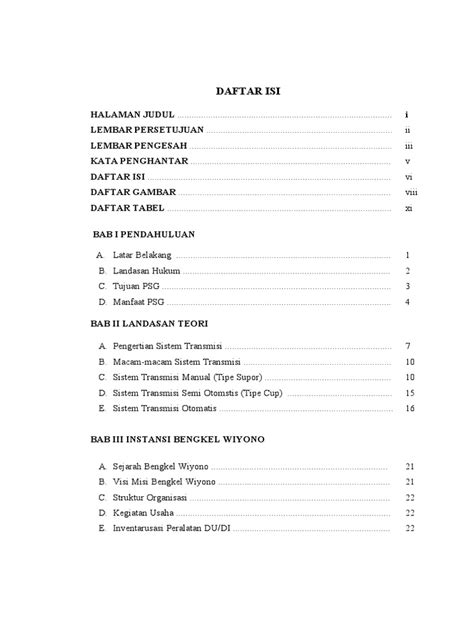 Daftar Isi Tbsm Pdf