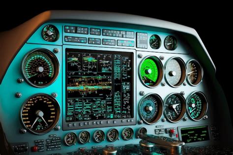Premium Photo Bright Modern Instrument Panel In Aircraft Cockpit