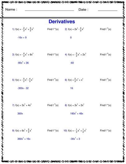 Higher Order Derivatives Calculus Solving For Higher Order Derivatives