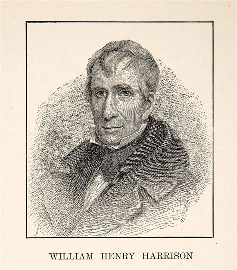 1929 Print Portrait William Henry Harrison President United States Ame