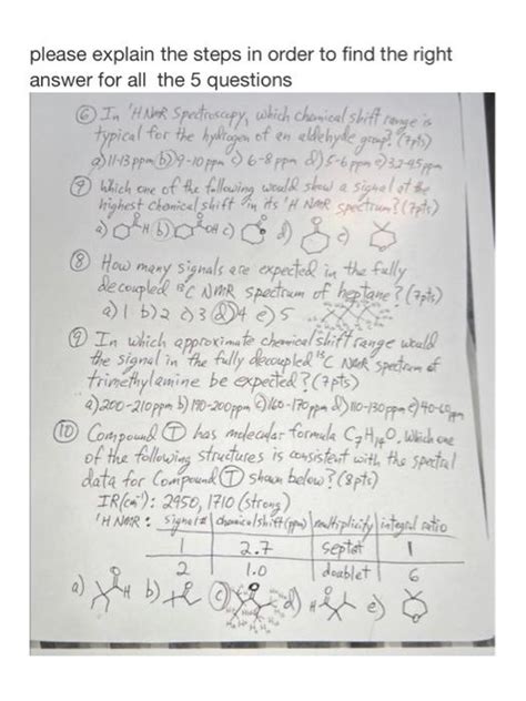 Solved please explain the steps in order to find the right | Chegg.com