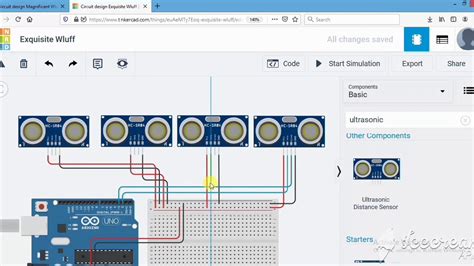 pengukur jarak dengan 4 sensor ultrasonik menggunakan arduino uno youtube