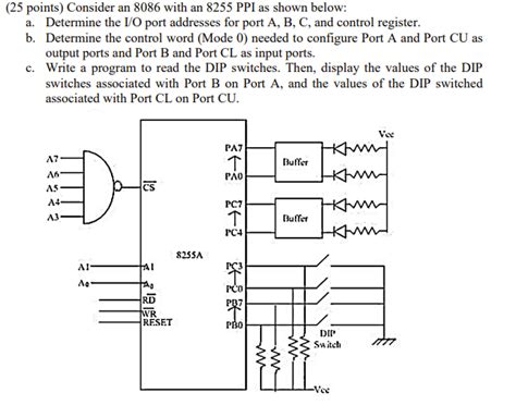 solved 25 points consider an 8086 with an 8255 ppi as