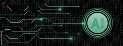 Ai Artificial Intelligence Symbol On Button With Information