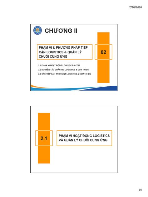 [123doc] Bai Giang Logistics Va Quan Ly Chuoi Cung Ung Chuong 2 Pham Vi Va Phuong Phap Tiep Can ...