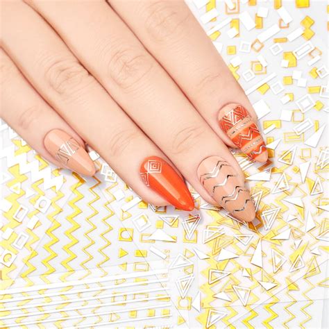 1 шт золотые Серебристые 3d наклейки для ногтей прямые изогнутые вкладыши полосы ленты