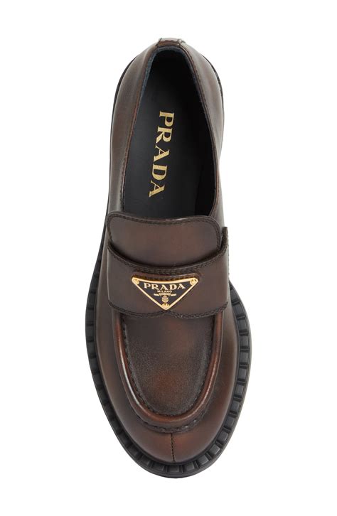 Prada Moc Toe Loafer In Moro At Nordstrom Size 11us Luxury Loafers