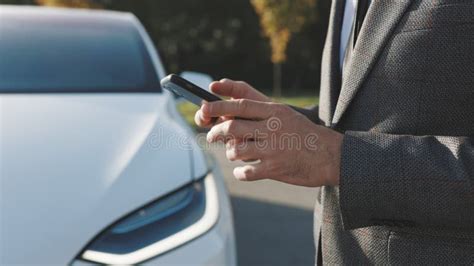 Autonomous Self Driving Electric Car Driving On Road Animated