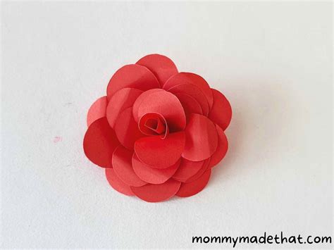 How To Make A Paper Rose With Free Printable Template Free Printable