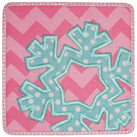 Snowflake Applique Embroidery Machine Design