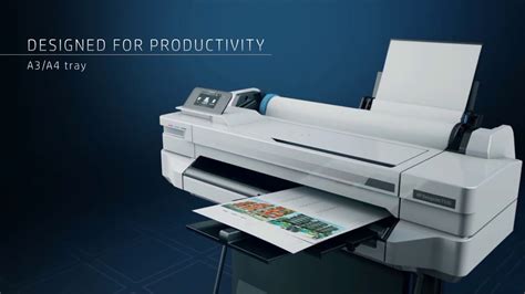 Plotter Hp T530 Youtube