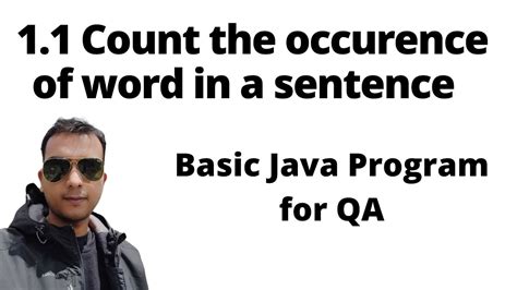 Basic Java Program Count The Occurrence Of Word In A Sentence Java