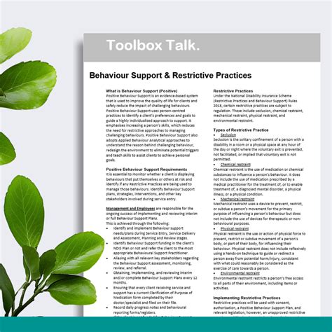 What Is A Restrictive Practice Disability Compliance Australia