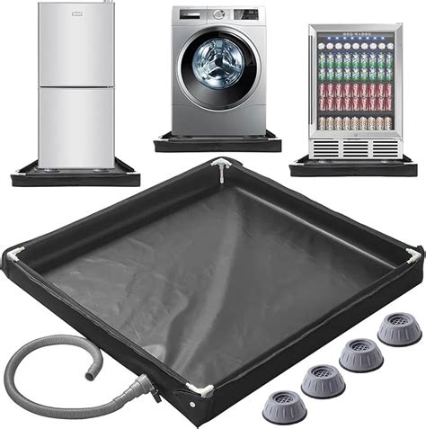 Jzhlla Washing Machine Pan With Drain Hose And 4 Pcs Anti