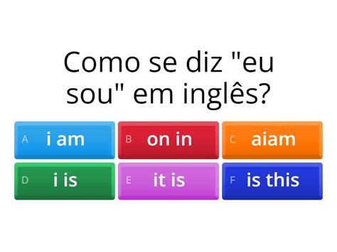 Verbo to be Questionário