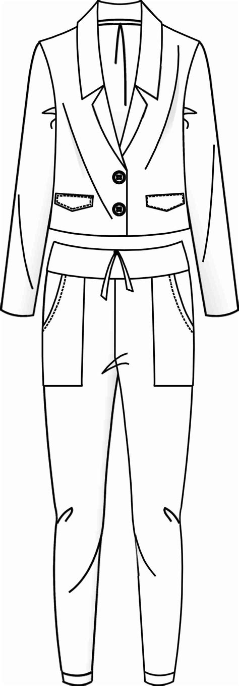 服装套装设计手稿矢量图 pop花型网