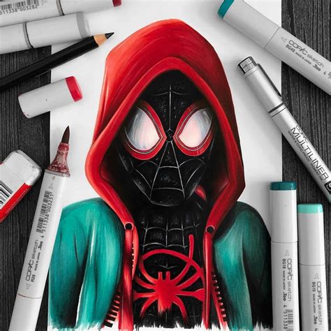 Into The Spider Verse 🕷🕸 Spider Verse Drawing Pencil Spider Man