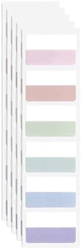 Levin Sticky Tabs 120pcs 6 Color Tabs For Notebooks 15 Inch Book Tabs Writable Annotation Tabs