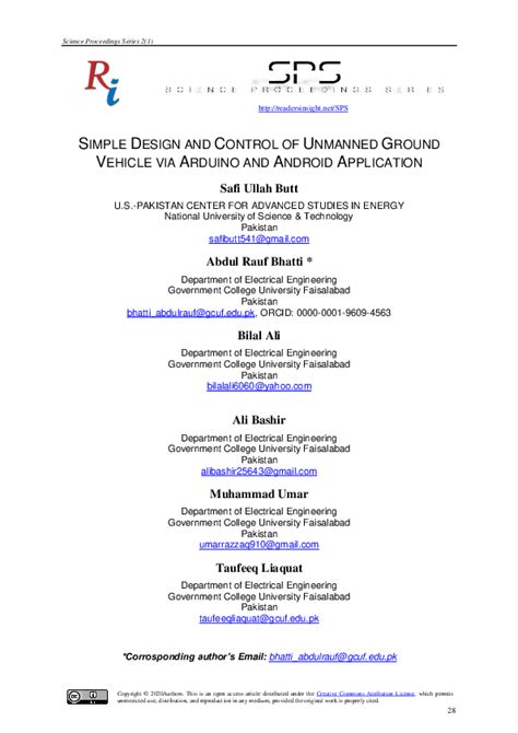 Pdf The Simple Design And Control Of Unmanned Ground Vehicle Via