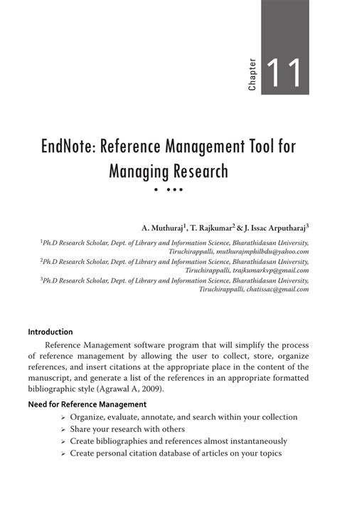 Pdf Endnote Reference Management Tool For Managing Research