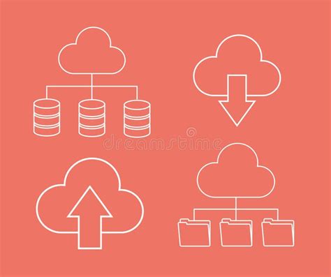 Arrow File Archive Data Center Web Hosting Vector Graphic Stock Vector Illustration Of System