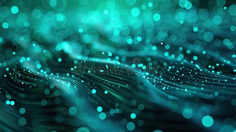 Abstract Digital Wave Particle Concept With Futuristic Music Background