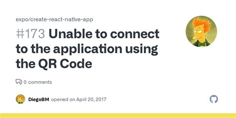 unable to connect to the application using the qr code · issue 173
