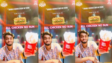 কোনো বান ছাড়াই সব চিকেনে ভরপুর বার্গার Kfc Double Down 7x Vloger