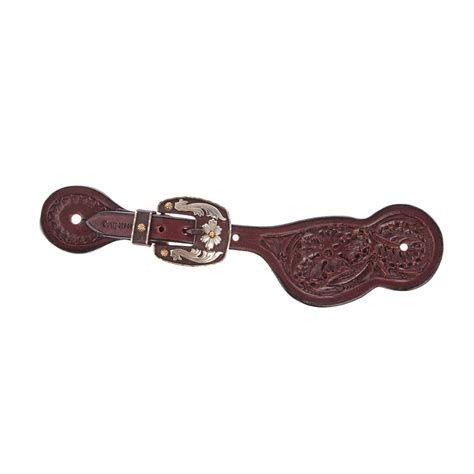 Cowperson Tack Ladies Dark Leather Spur Straps With B79 Buckle