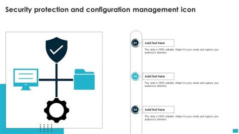 Security Protection And Configuration Management Icon Powerpoint Presentation And Slides Ppt
